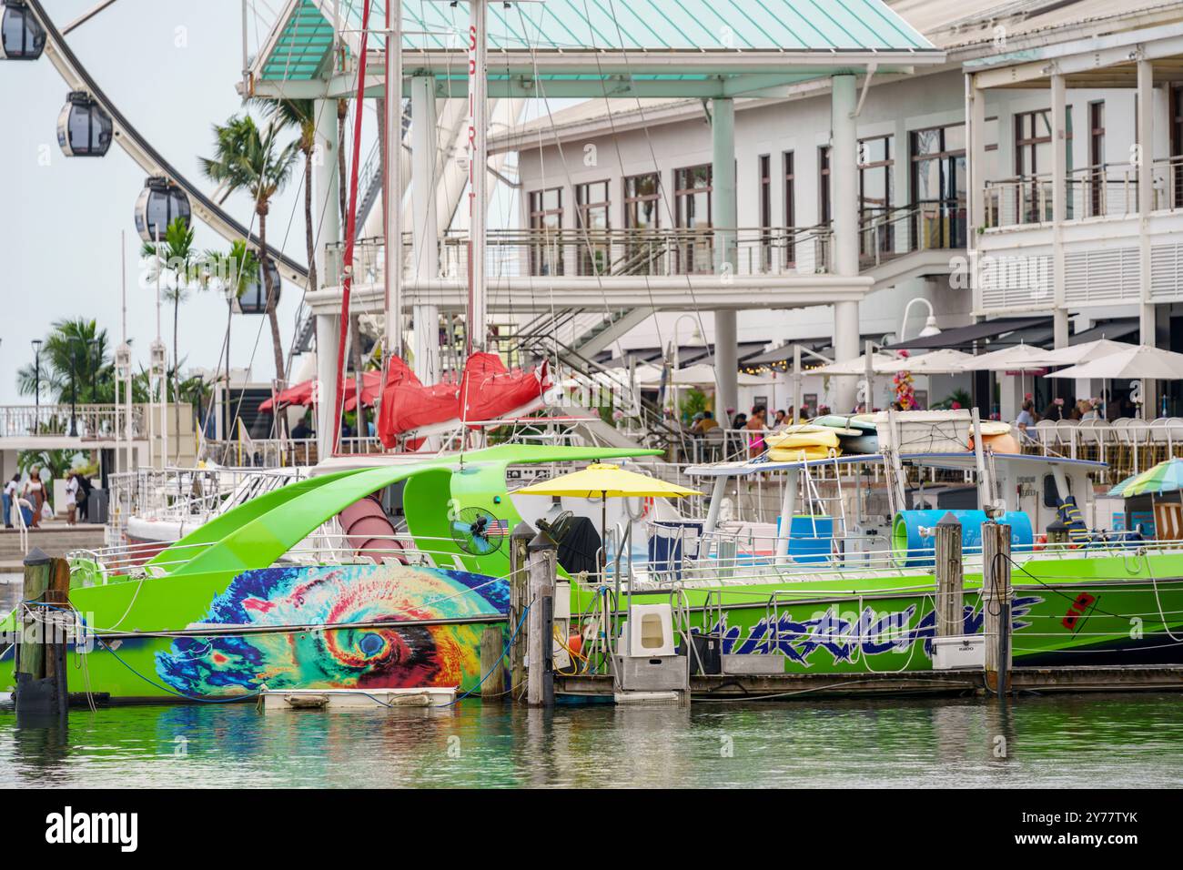 Miami, FL, USA - September 25, 2024: Scene at Bayside Marketplace Miami ...