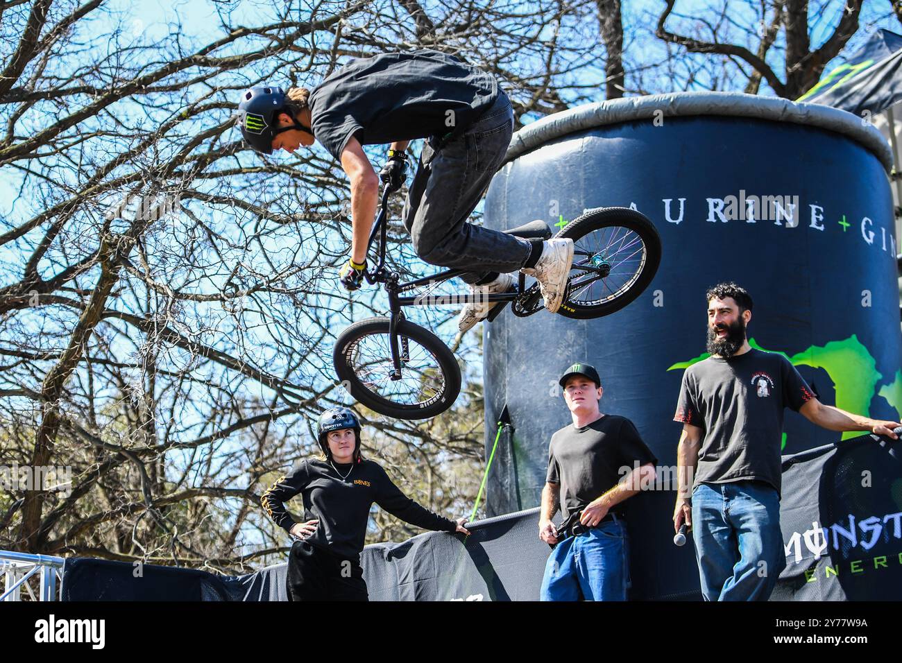 Australian BMX rider Will Spedding is seen in action during the Monster ...