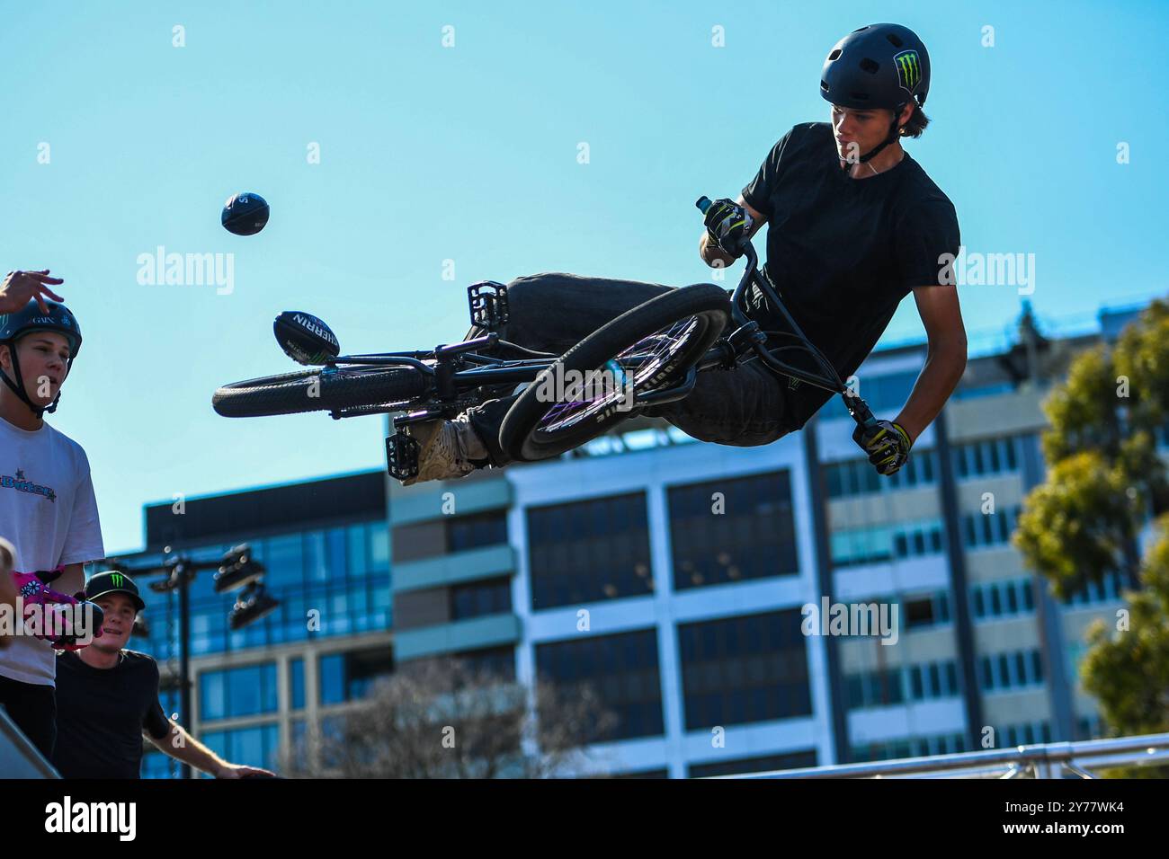 Australian BMX rider Will Spedding is seen in action during the Monster ...