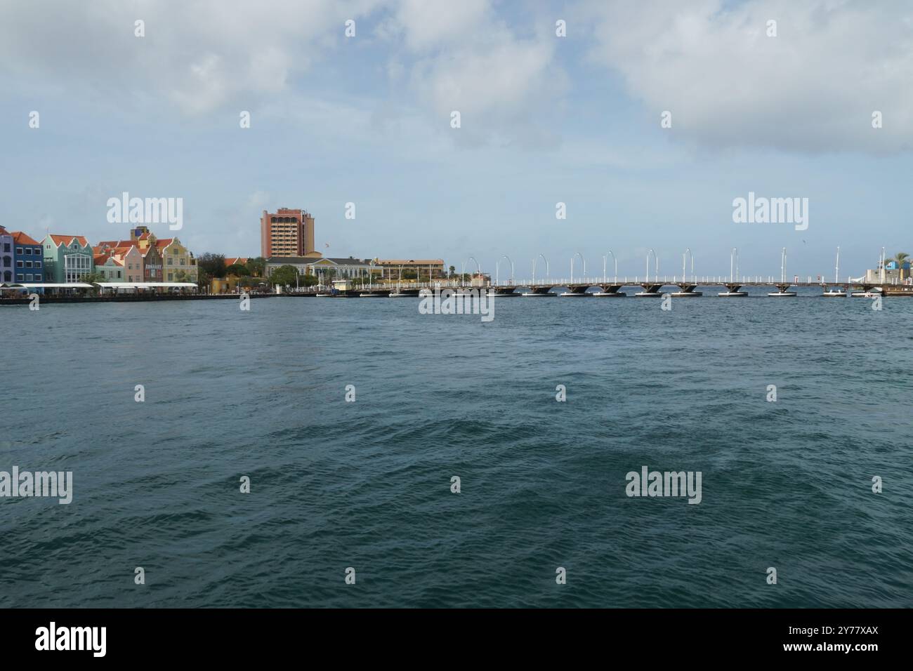 Queen Emma bridge is floating, swing and pontoon bridge across St. Anna ...