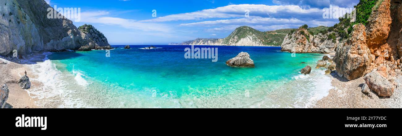 Greece , Ionian islands. Scenic beaches of beautiful Cephalonia ...