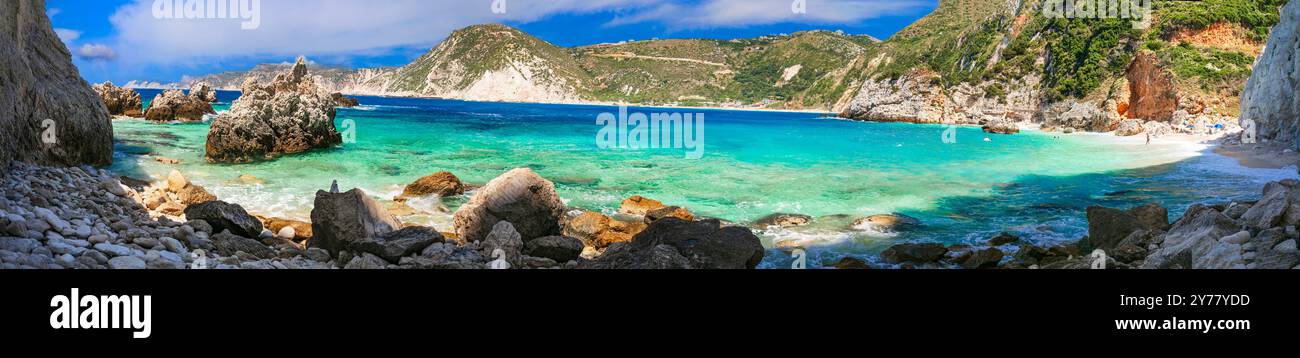 Scenic best beaches of beautiful Cephalonia (Kefalonia) island - Agia ...