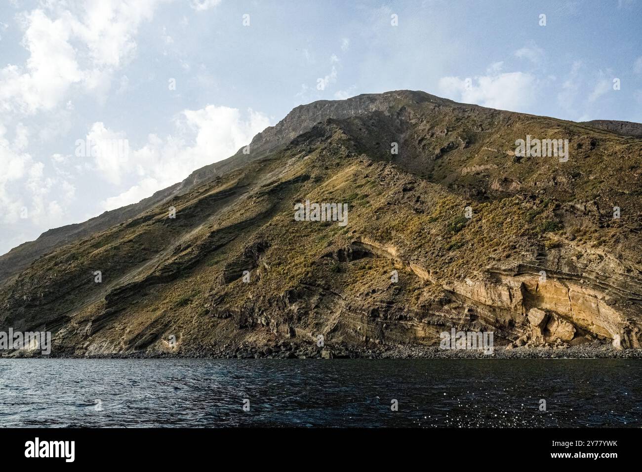 The island Stromboli near Sicily on Tyrrhenian sea Stock Photo - Alamy