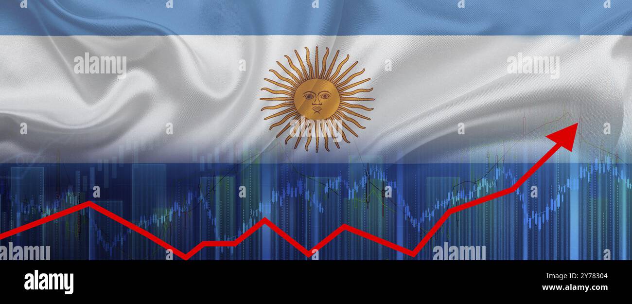 Rise of the Argentine economy in the graph. Graph of recovery of the Argentine economy Stock ...