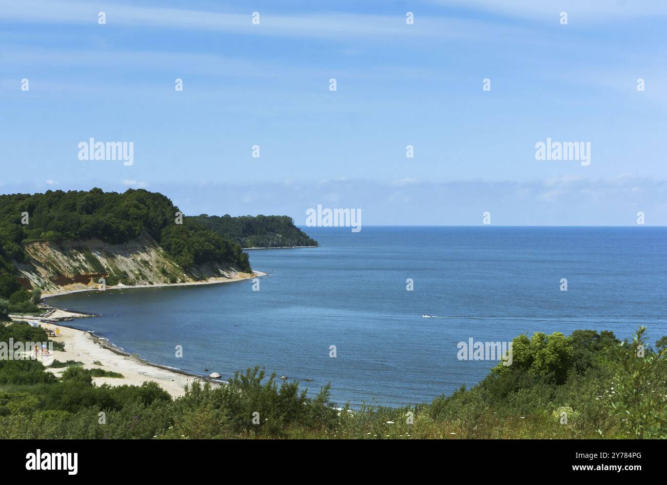 Sea Bay, view of the sea shore from above, sea coast in summer Stock ...