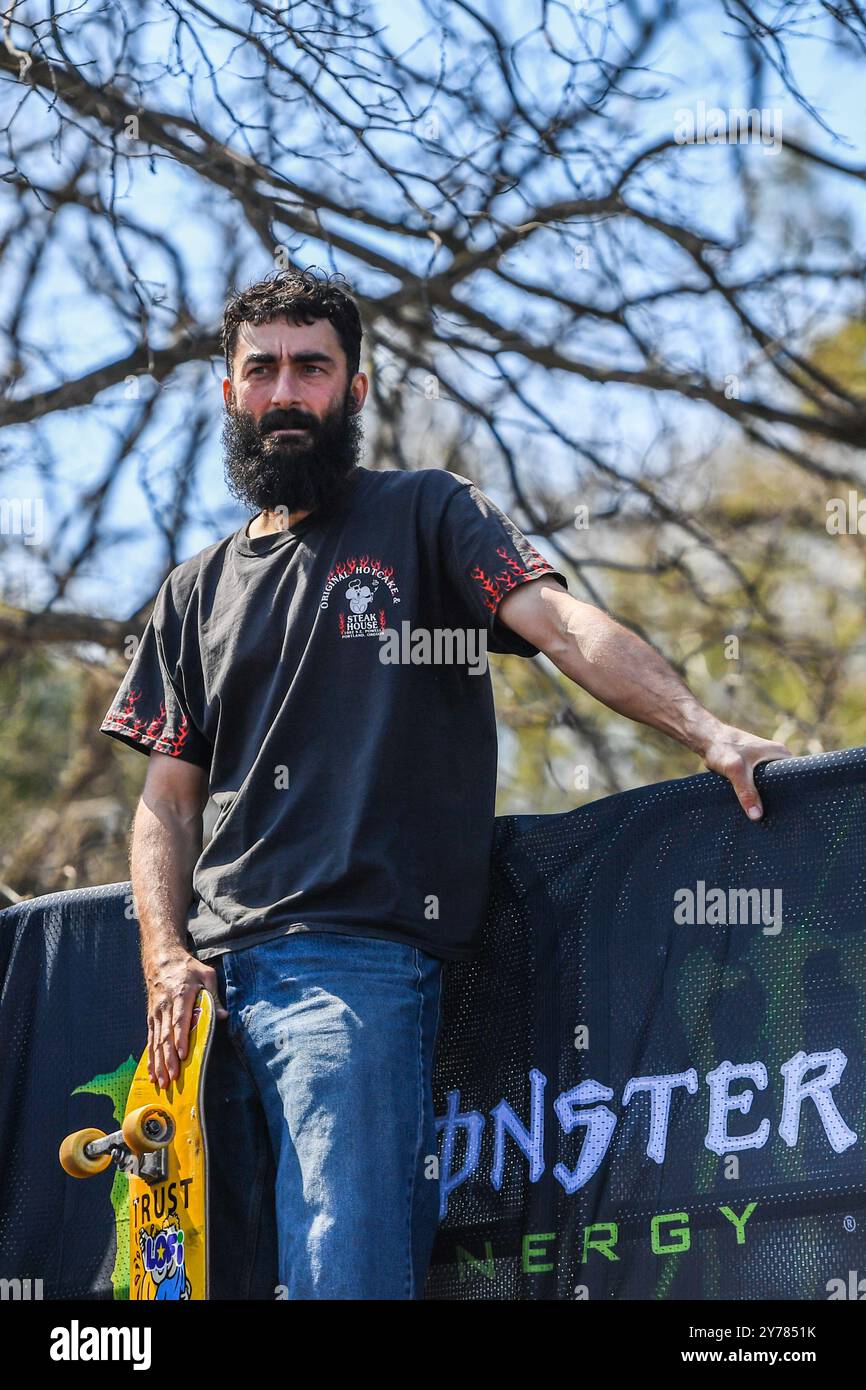 Melbourne, Australia. 27th Sep, 2024. Skating legend Nick Boserio is ...