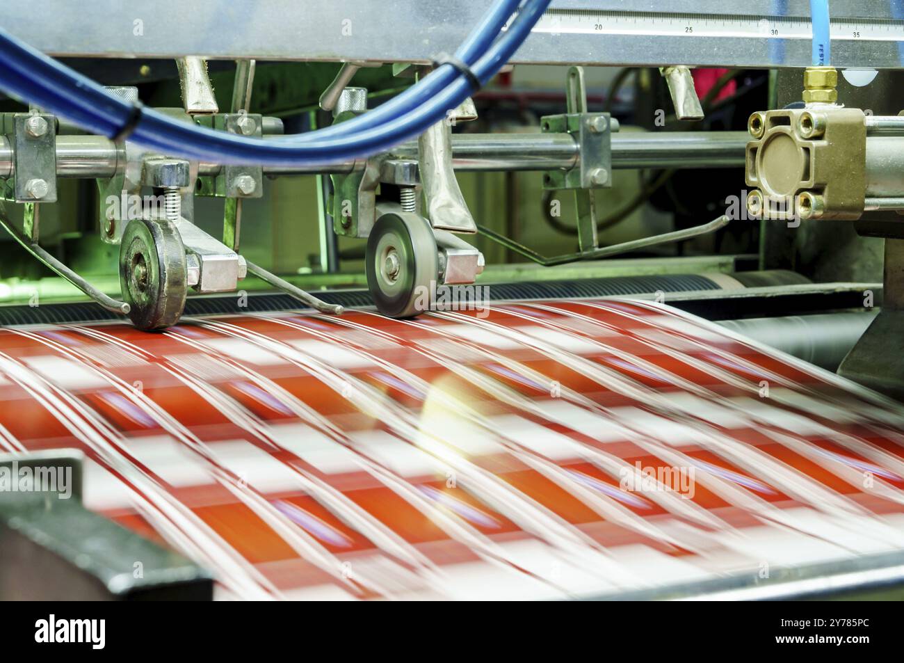 Printing house. Printing equipment. Machine for varnishing printed ...