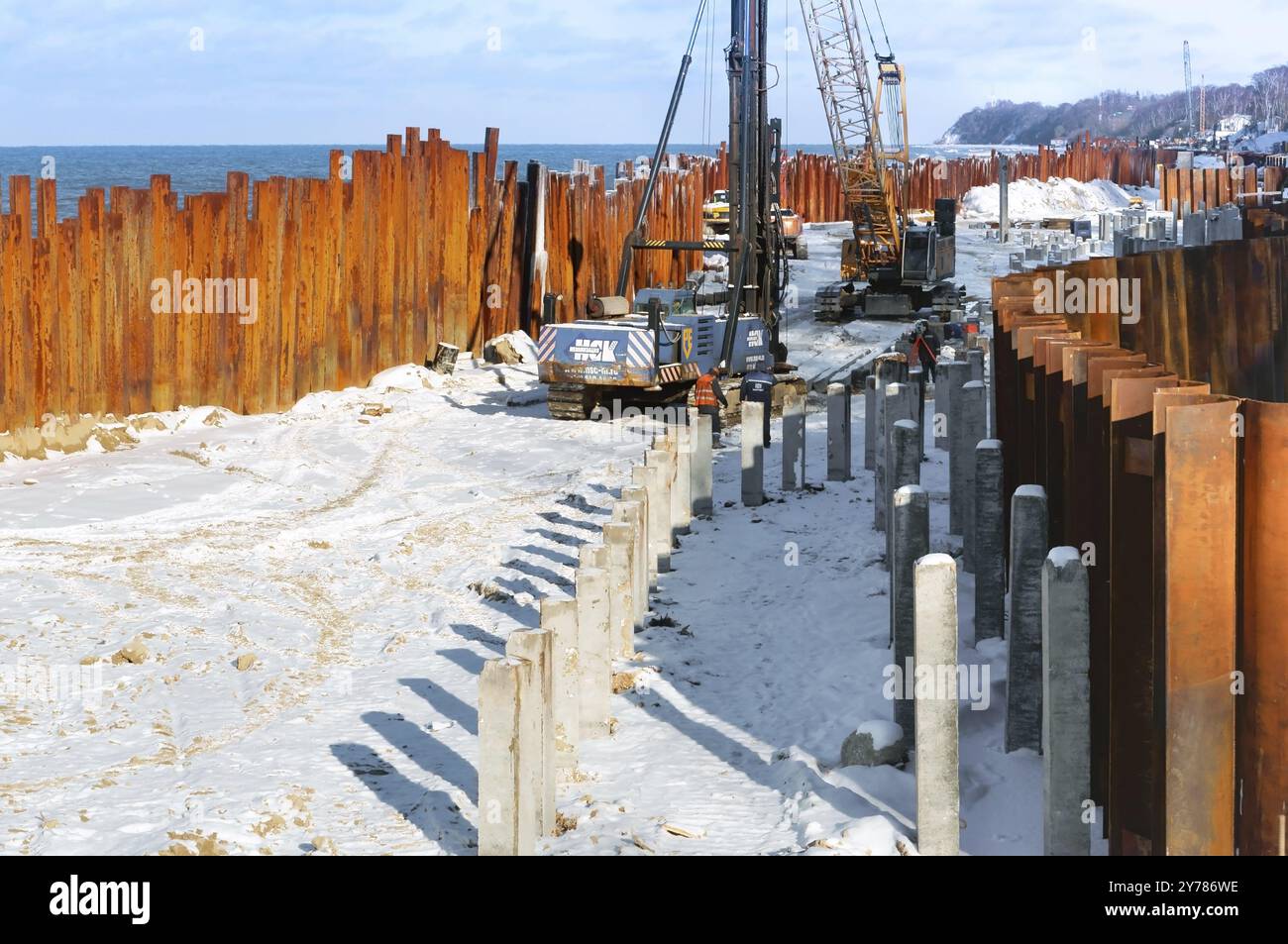 Construction promenade on sea hi-res stock photography and images - Alamy