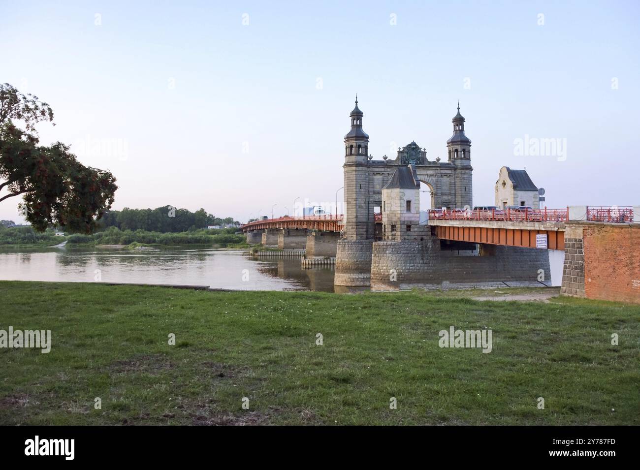 Prussian Queen Louise bridge, border road bridge over the Neman river ...
