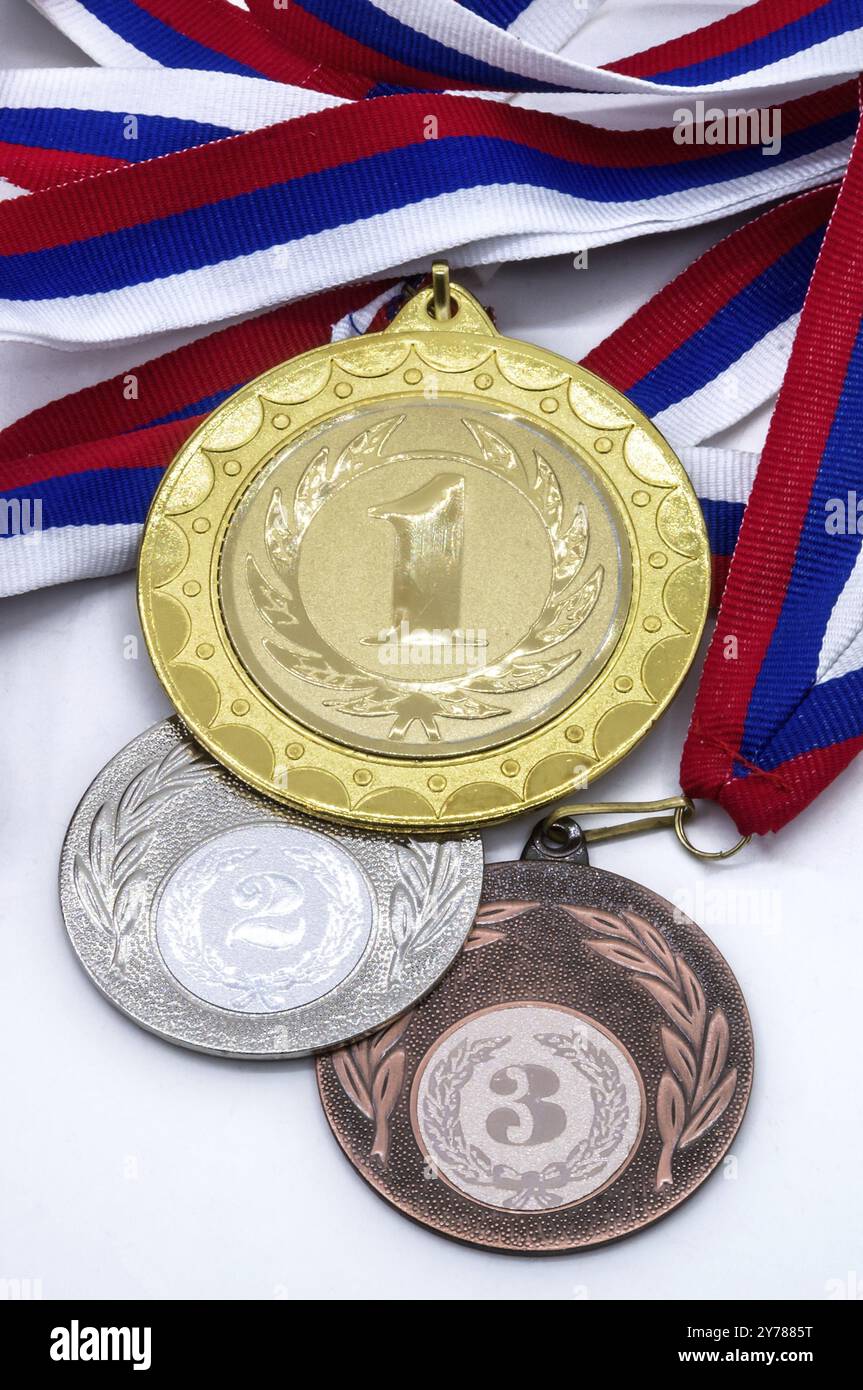 Awards for success in sports. Medals for sports achievements. Reward ...