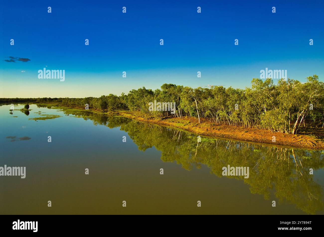 Lake and wetland after summer rains in the vicinity of Broome, Western ...