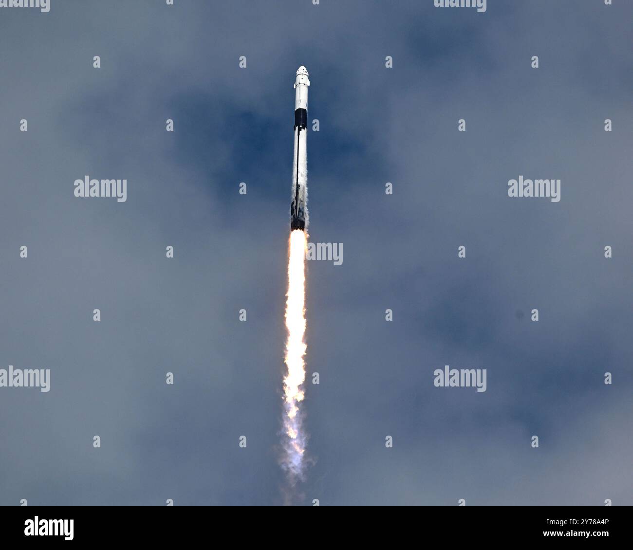 Cape Canaveral, Florida, USA. 28th Sep, 2024. A SpaceX Falcon 9 rocket ...