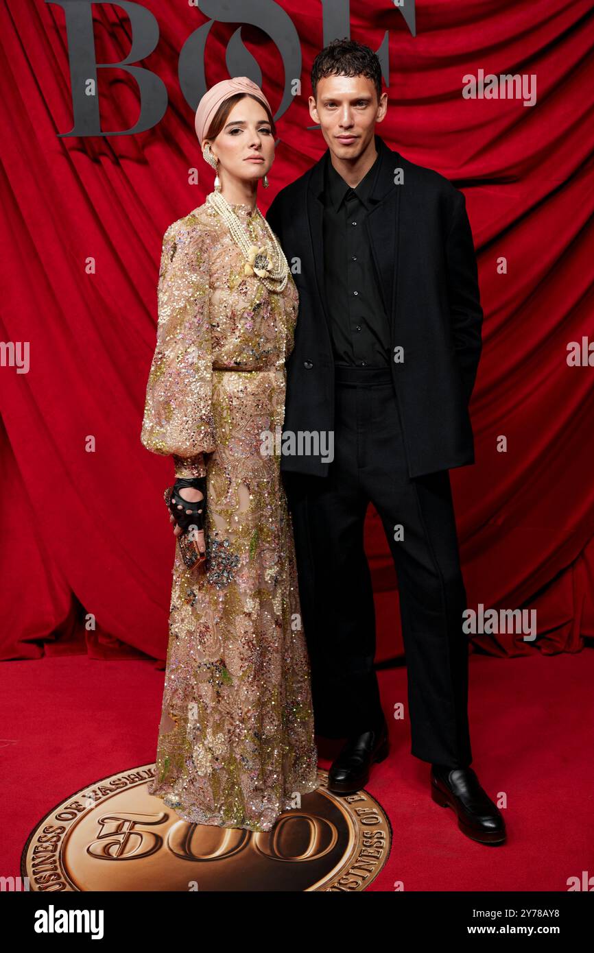 Hari Nef, left, and Ludwig Hurtado attend the BoF 500 Gala held at the ...