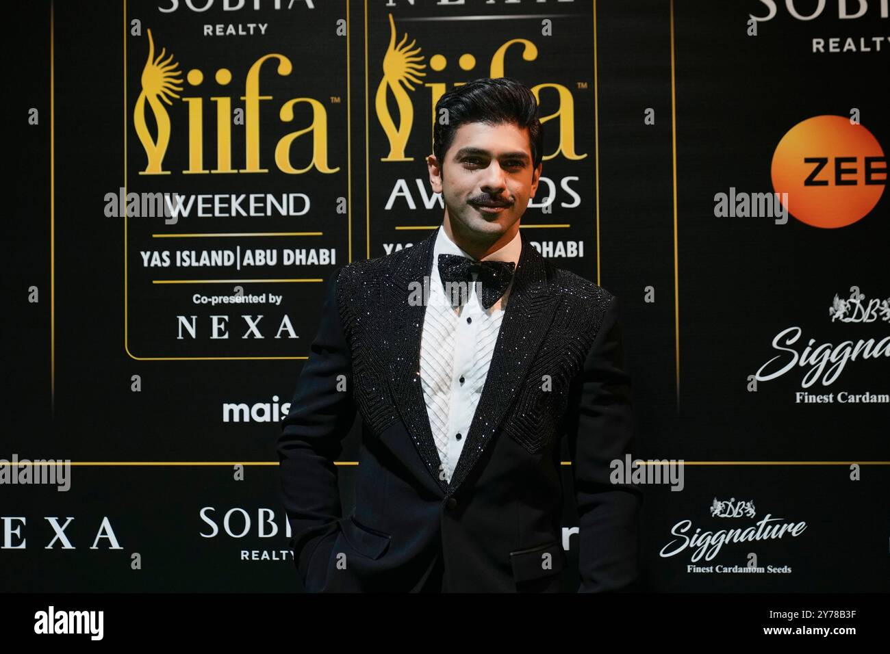 Bollywood actor Taha Shah Badussha poses on the green carpet ahead of ...