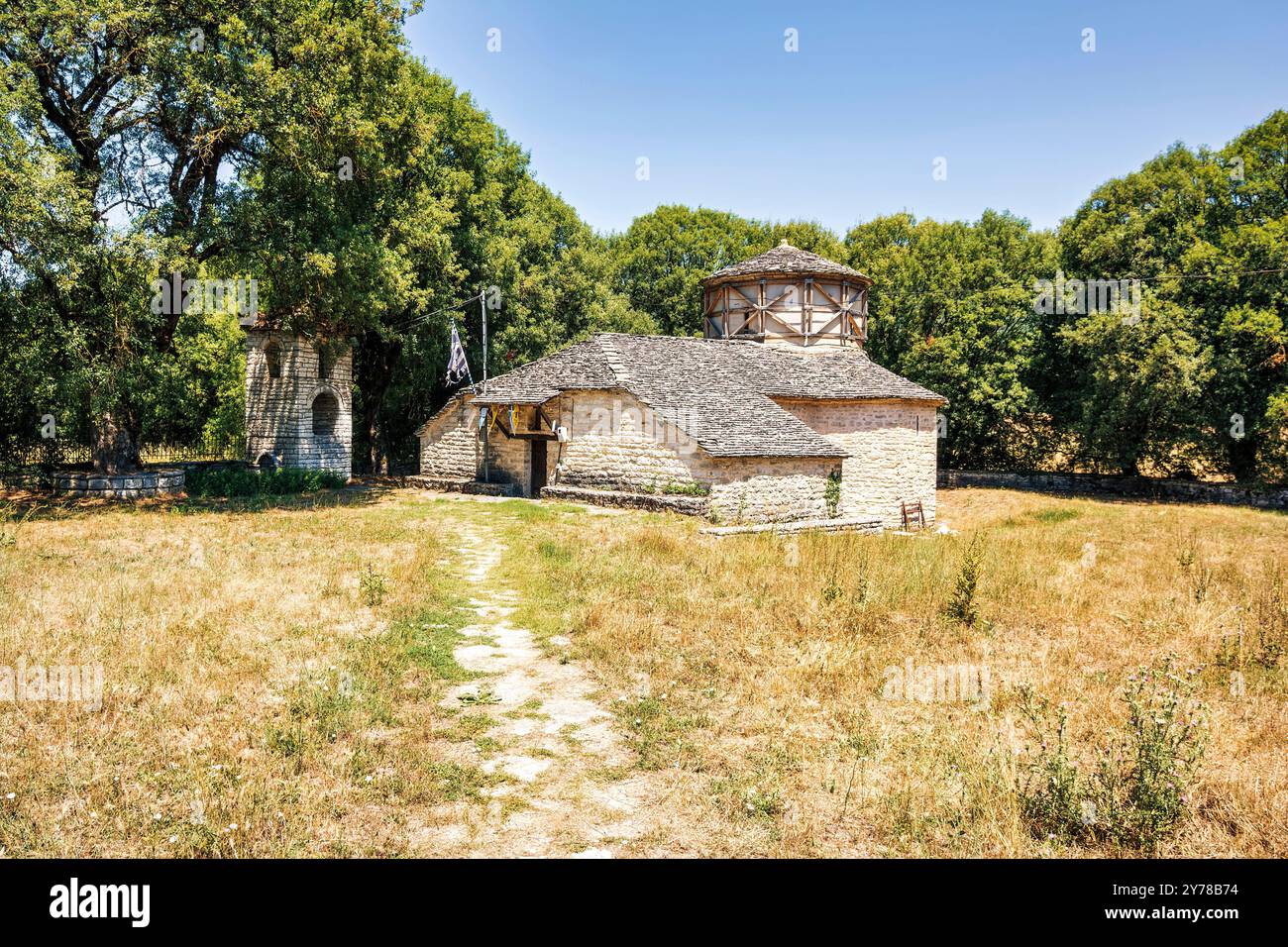 Historic Church of the Taxiarches in Kato Pedina, Zagori, Greece ...