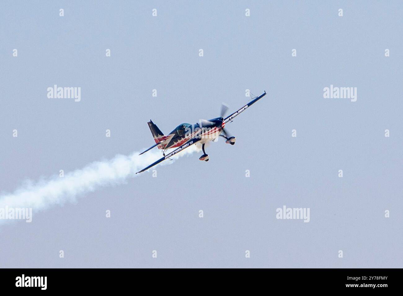 Aarron Deliu performs an aerial maneuver during the 2024 Marine Corps ...