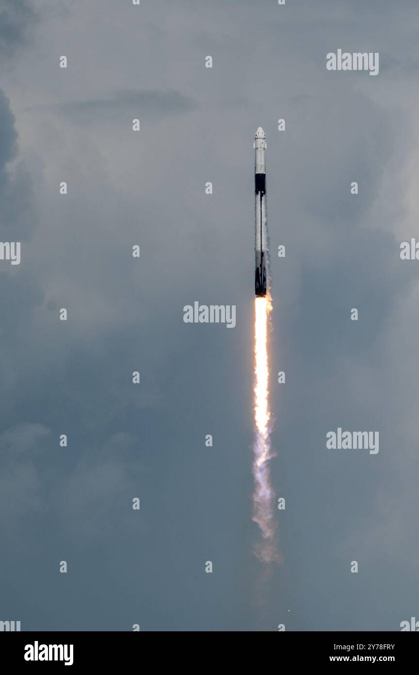 A SpaceX Falcon 9 rocket launches from Space Launch Complex 40 at Cape ...