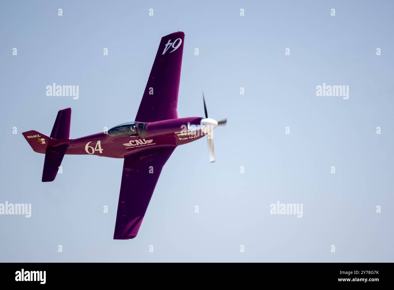 Vicky Benzing, piloting her 1940 Boeing-Stearman Model 75, performs ...