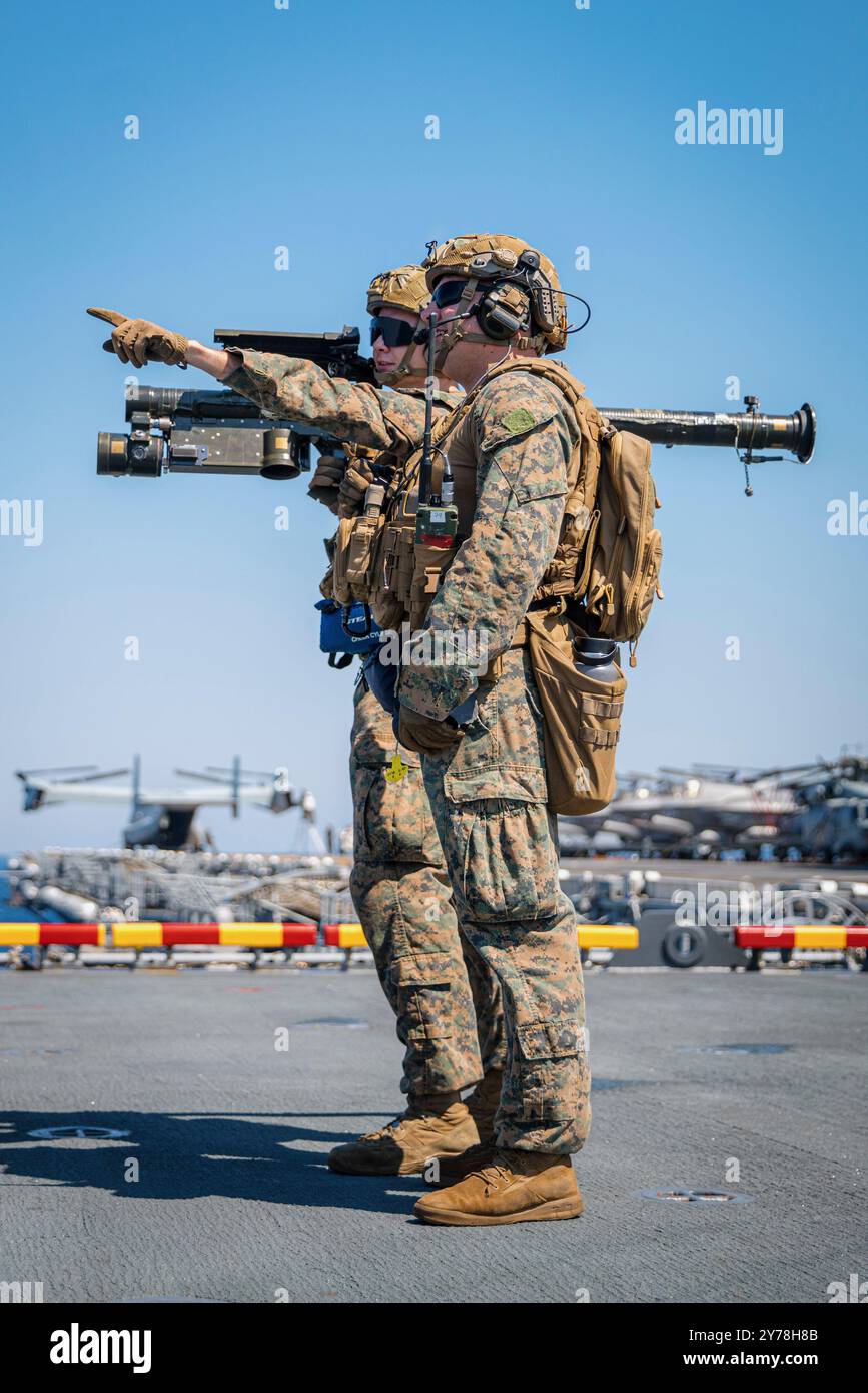 EAST CHINA SEA (Sept. 26, 2024) U.S. Marine Corps Lance Cpl. Sean ...