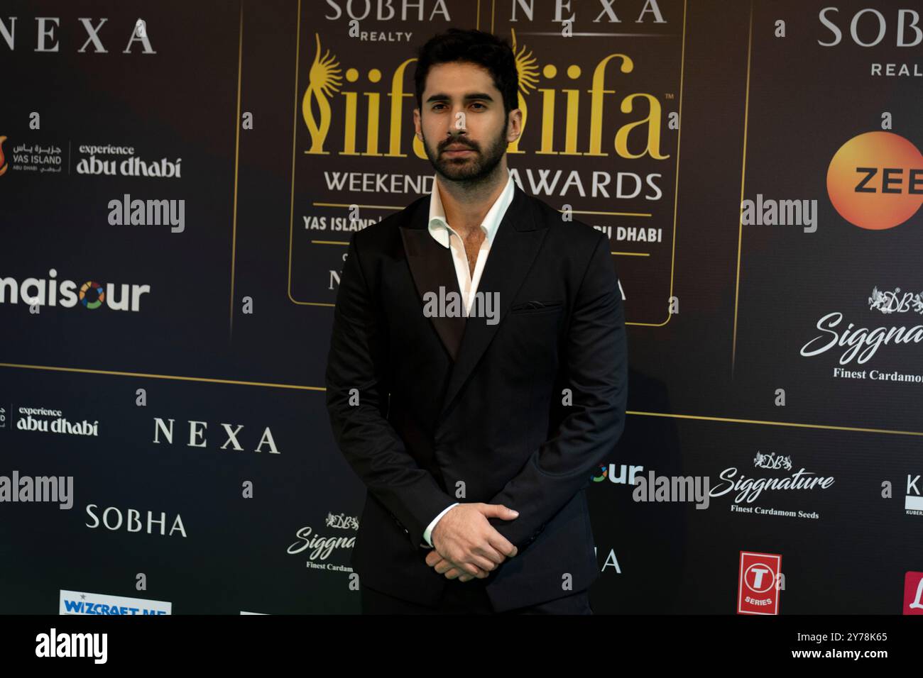 Bollywood actor Lakshya poses on the green carpet ahead of the 24th ...
