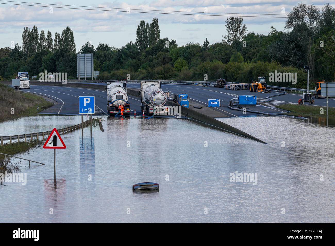Marston, UK. 28th Sep, 2024. The A421 between Kempston and the M1 ...