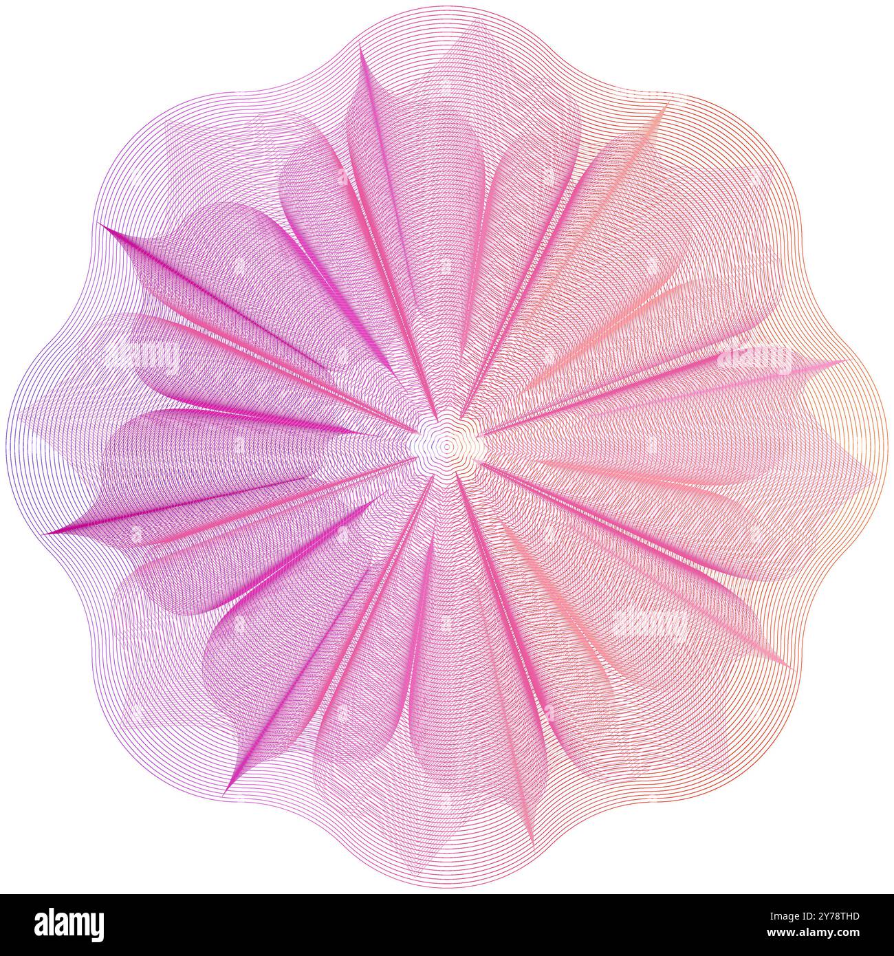 Beautiful Flower Floral Guilloche Certificate Watermark Shape Stock Vector Image & Art - Alamy