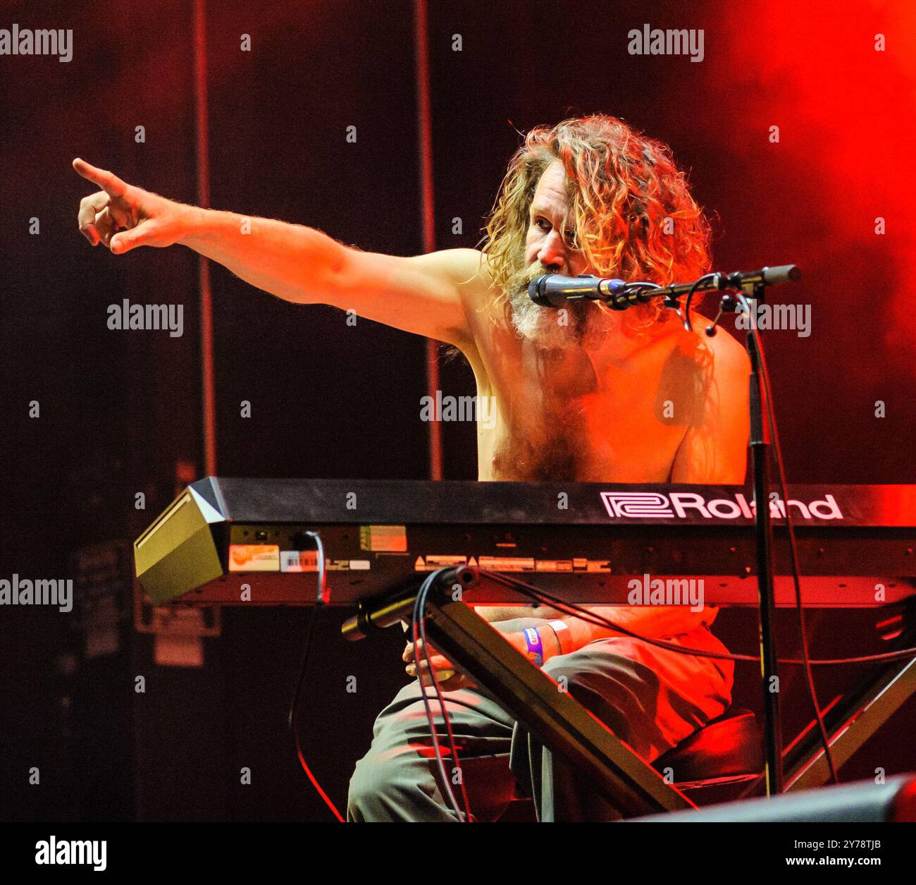 Liam Ó Maonlaí from the hothouse flowers performing at camper calling ...