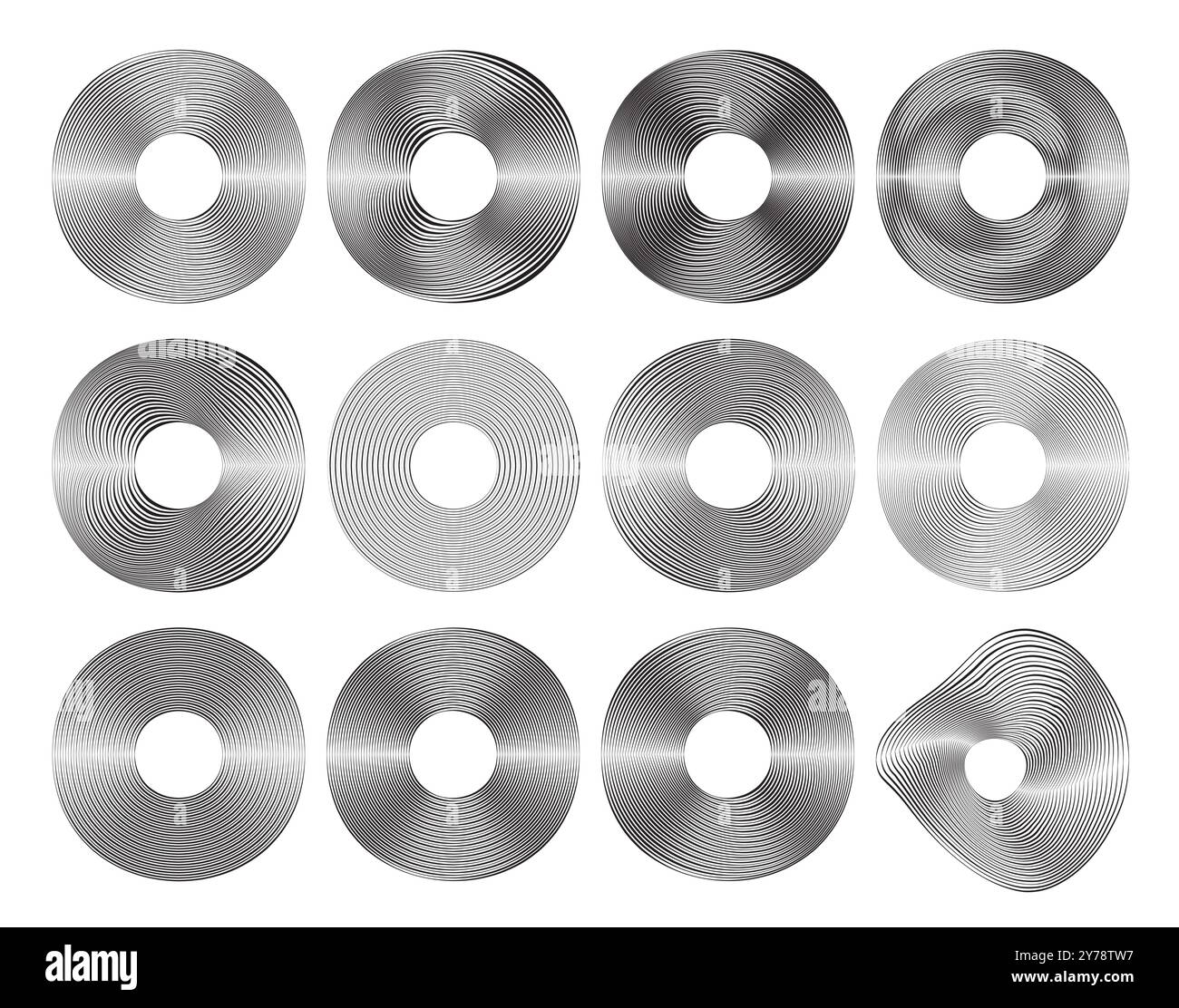 Abstract 3d ring shapes ripple hi-res stock photography and images - Alamy