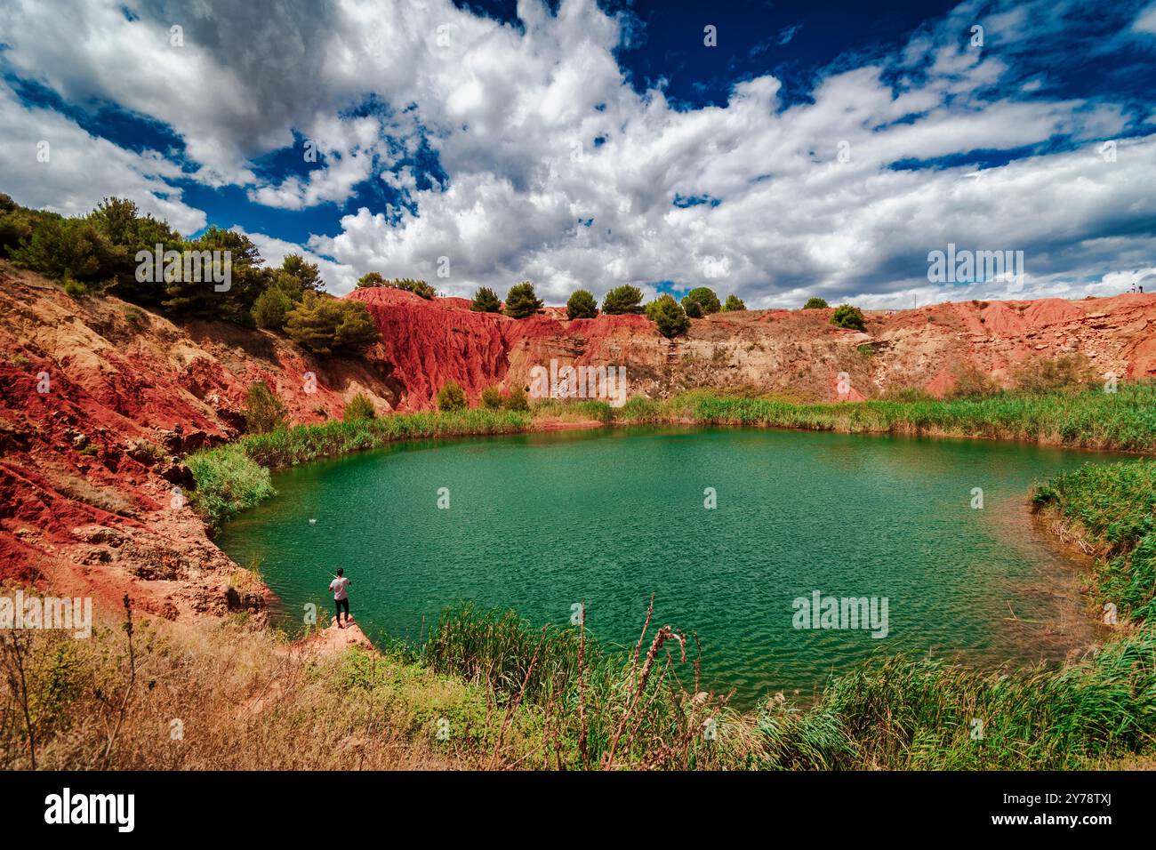 The spectacular colors of the Bauxite Quarry in the surroundings of ...