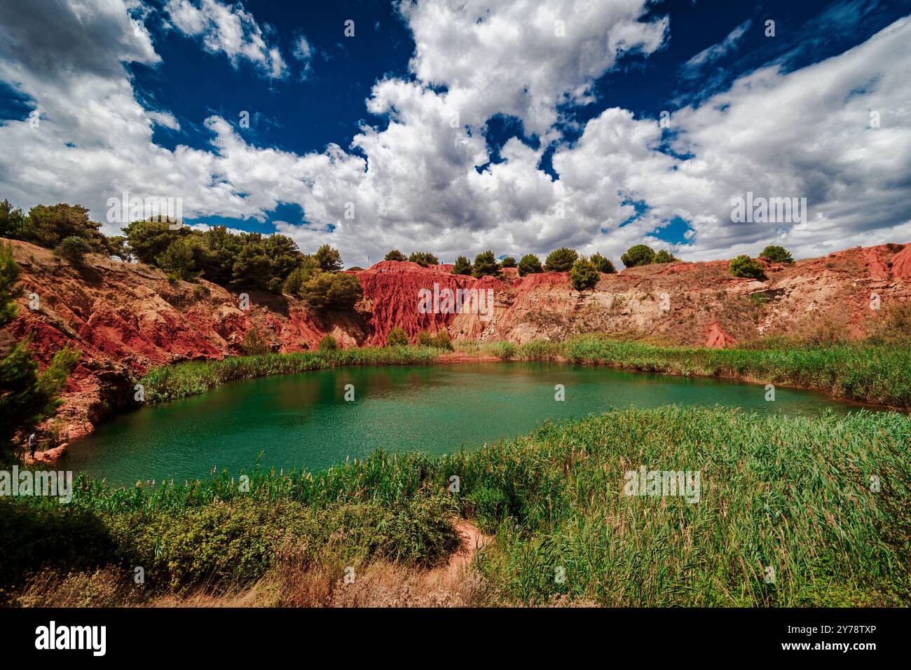The spectacular colors of the Bauxite Quarry in the surroundings of ...