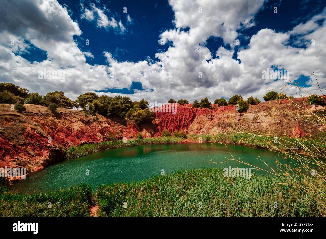 The spectacular colors of the Bauxite Quarry in the surroundings of ...