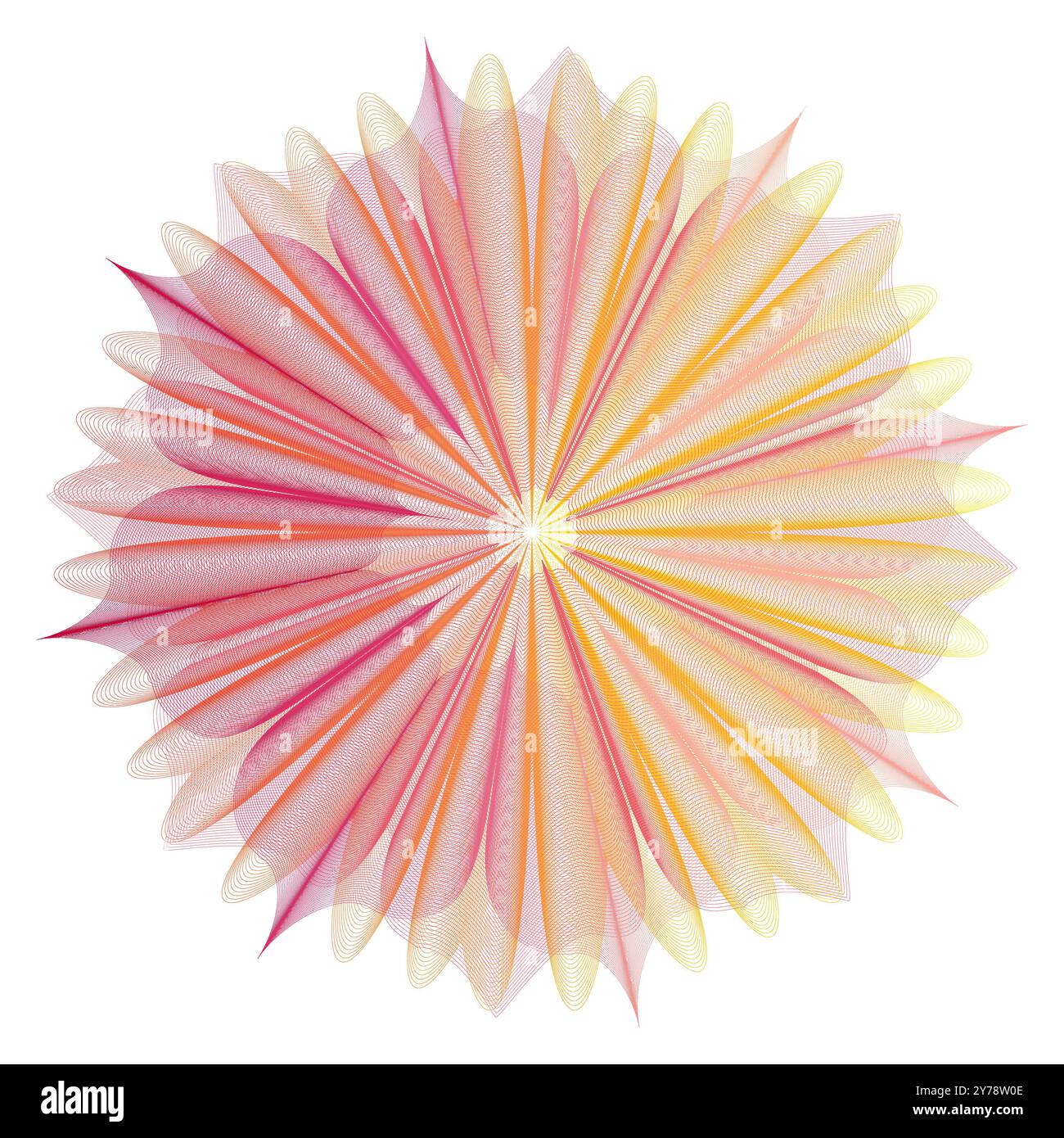 Beautiful Red Flower Guilloche Certificate Watermark Shape Stock Vector ...