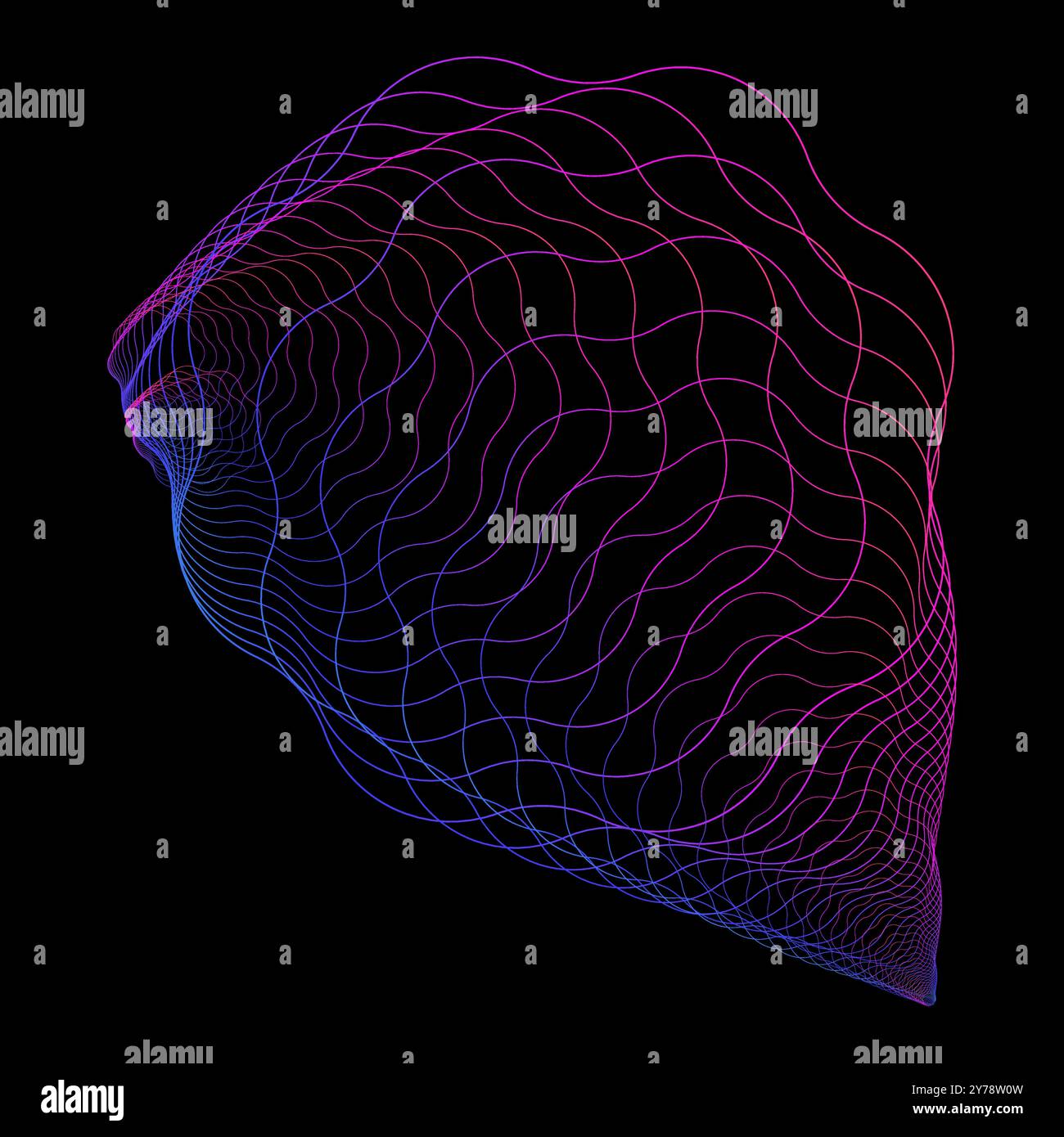 3D Mesh Shape Neon Futuristic Object Element Stock Vector Image & Art ...