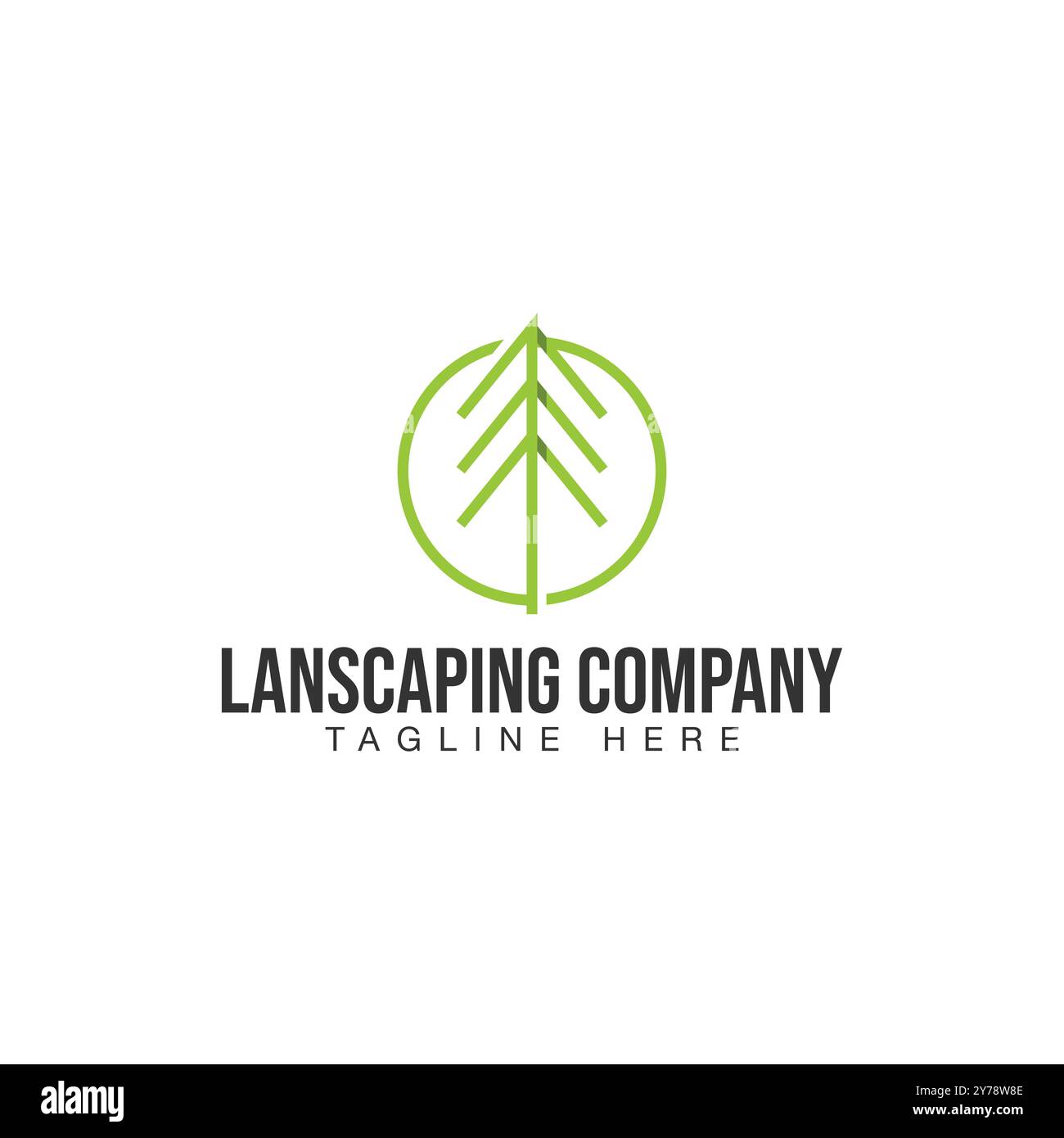 Vector leaf landscaping logo abstract linear style icon, Landscaping ...