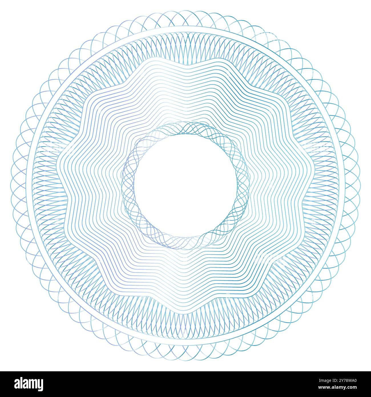 Blue Traditional Guilloche Certificate Watermark Element Stock Vector ...