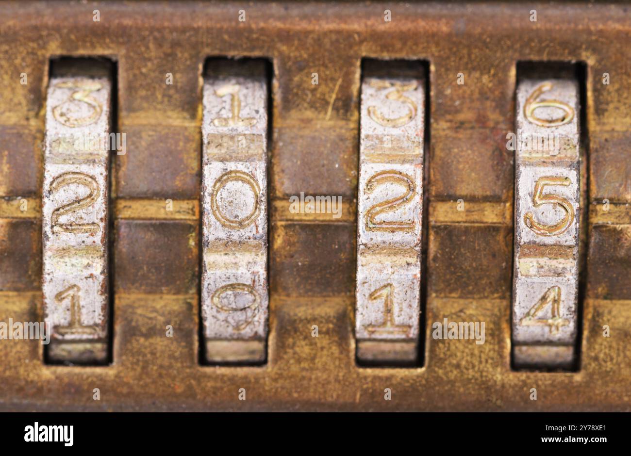 brass combination lock set to 2025 Stock Photo - Alamy