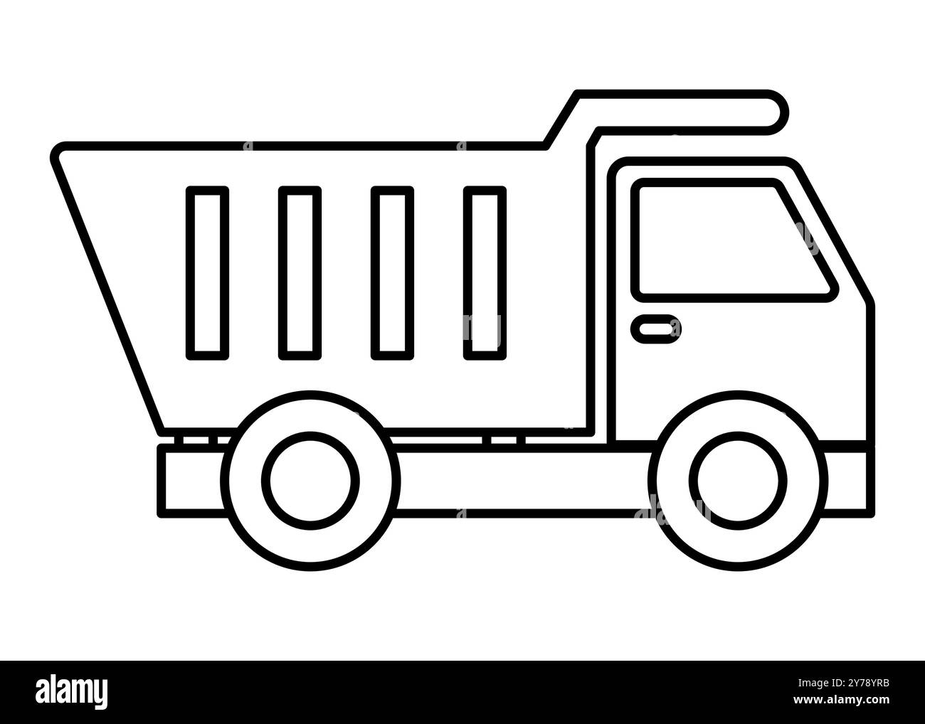 Dump ruck clip art. Outline design for kids drawing and coloring ...