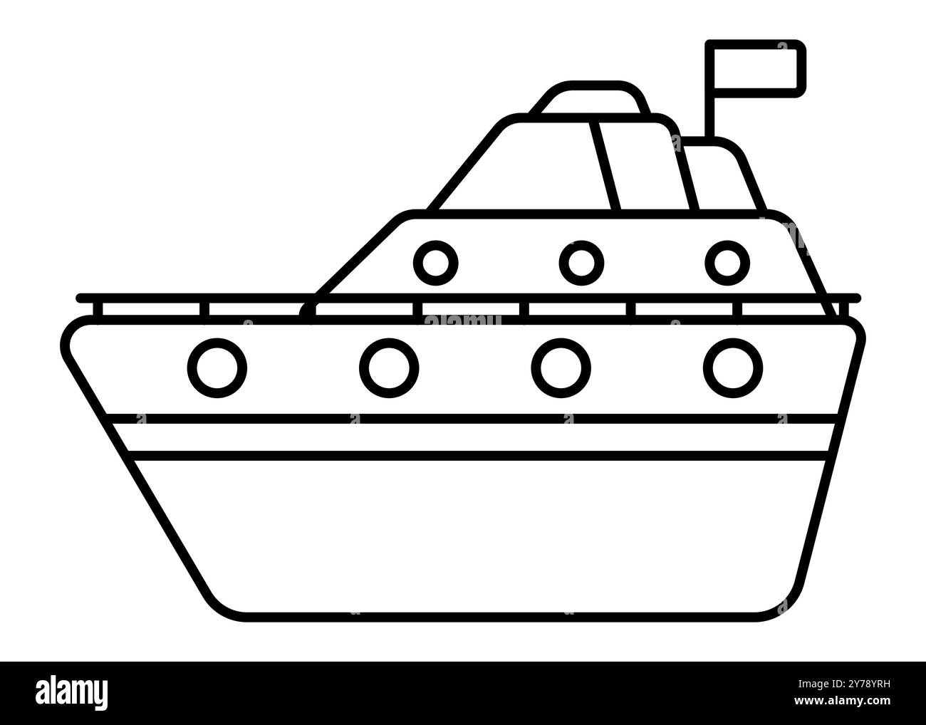Ship boat clip art. Outline design for kids drawing and coloring ...