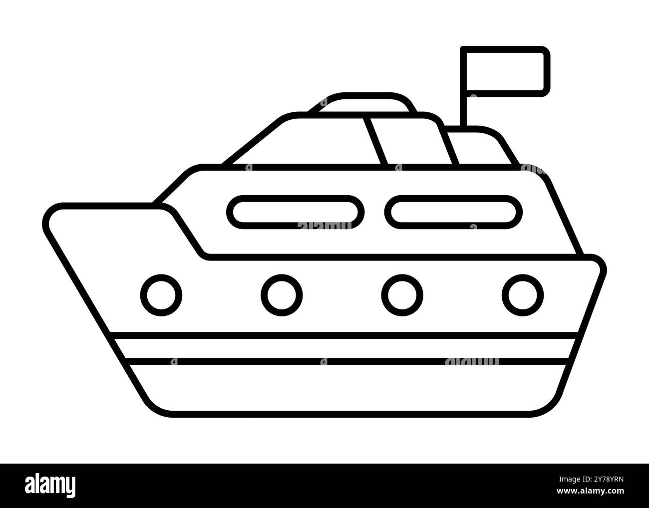 Ship boat clip art. Outline design for kids drawing and coloring ...