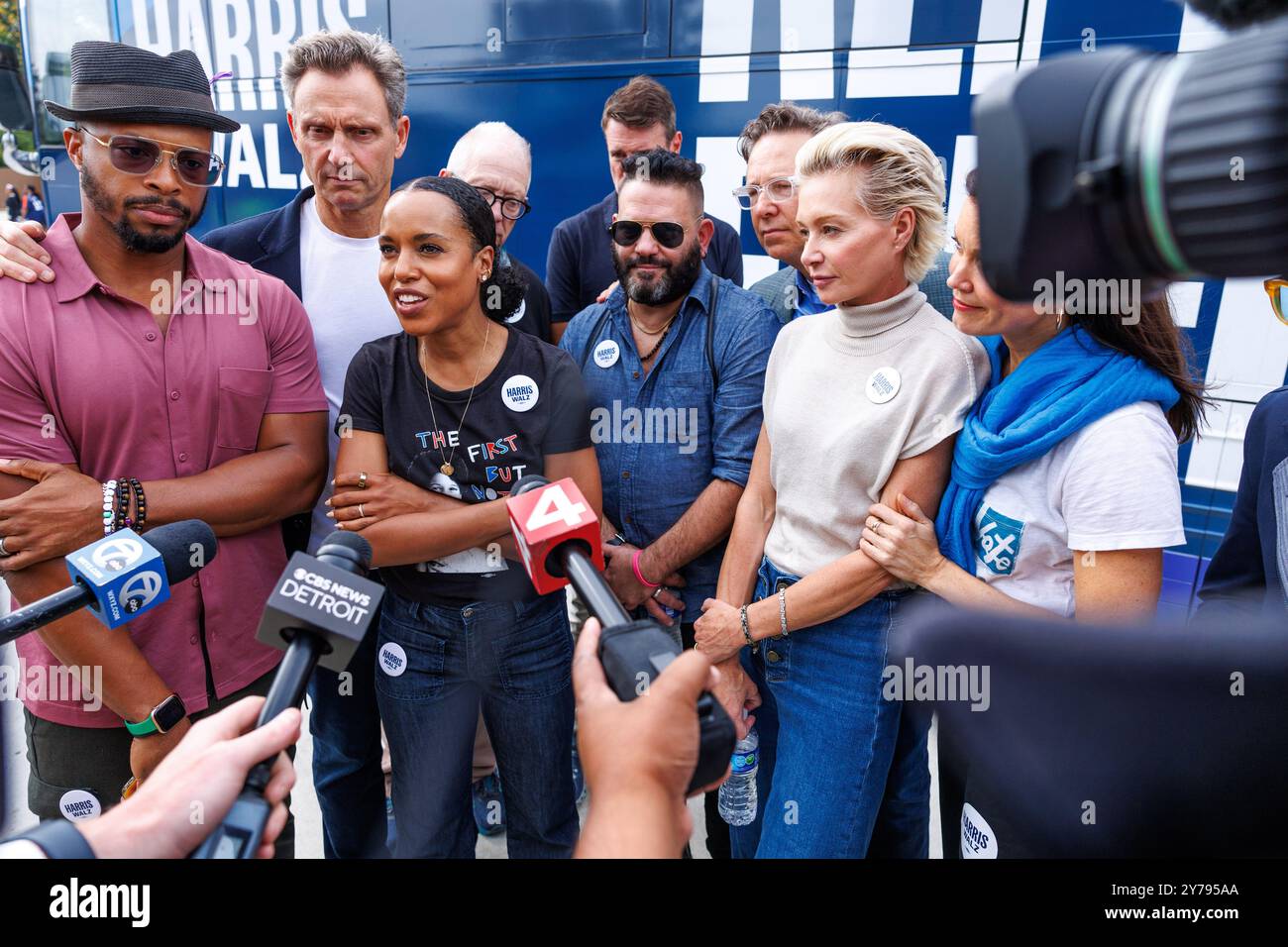 Madison Heights, USA. 22nd Sep, 2024. The cast of "Scandal" speaks to ...