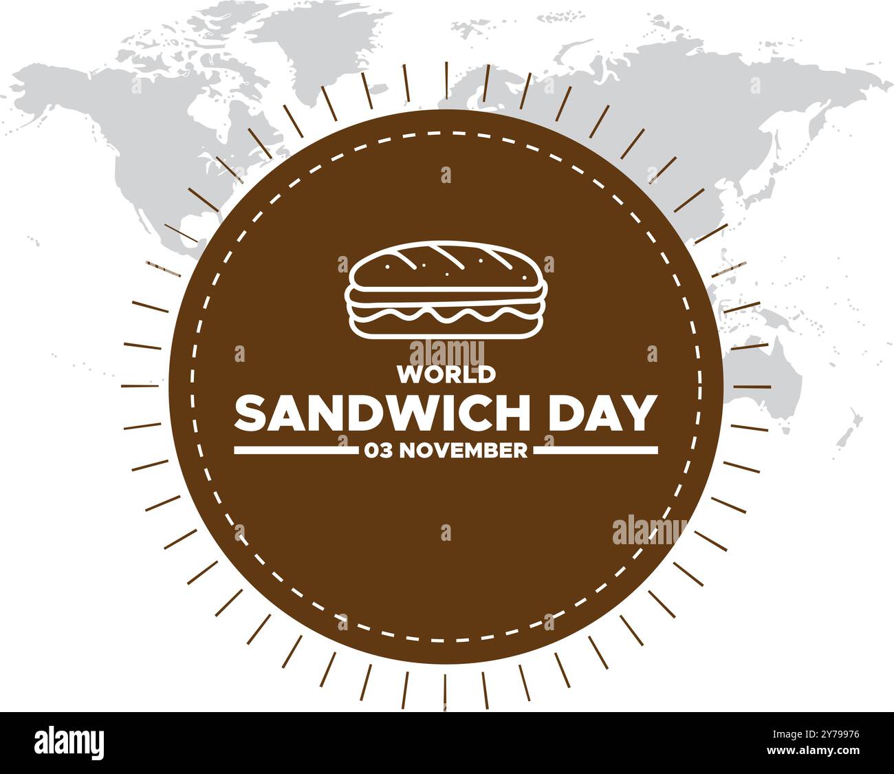 World Sandwich Day, 03 November Sandwich Day, greeting card, editable ...