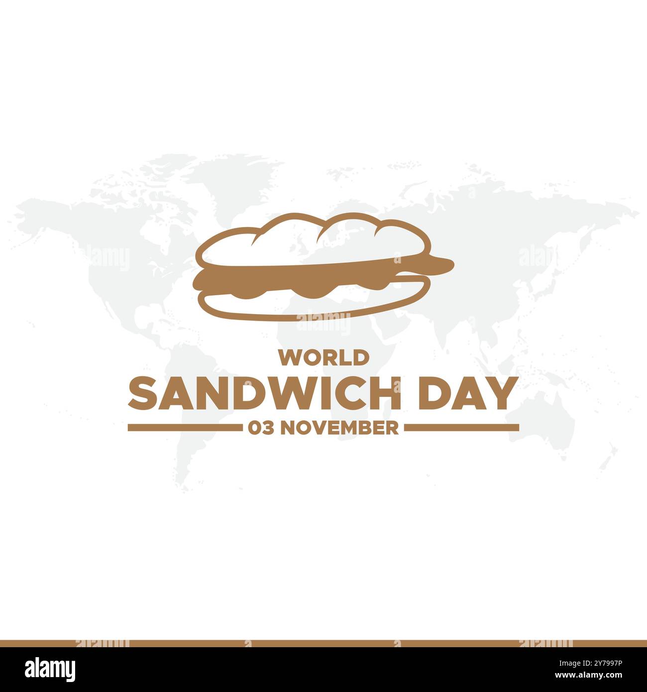 World Sandwich Day, 03 November Sandwich Day, greeting card, editable ...