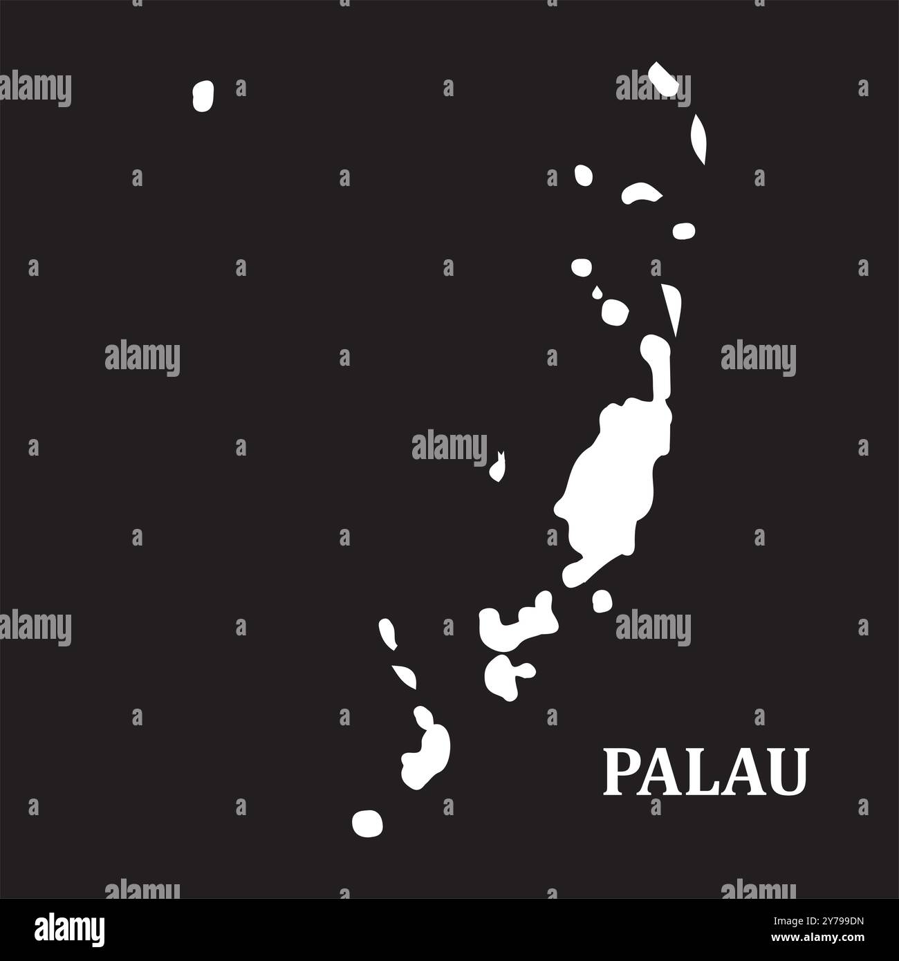 Palau region map illustration symbol design Stock Vector Image & Art ...