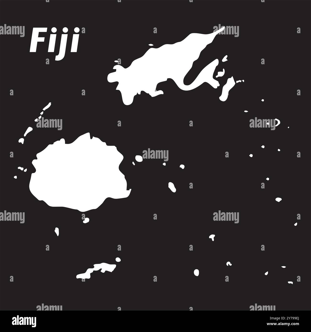 map of fiji island vector illustration design Stock Vector Image & Art ...
