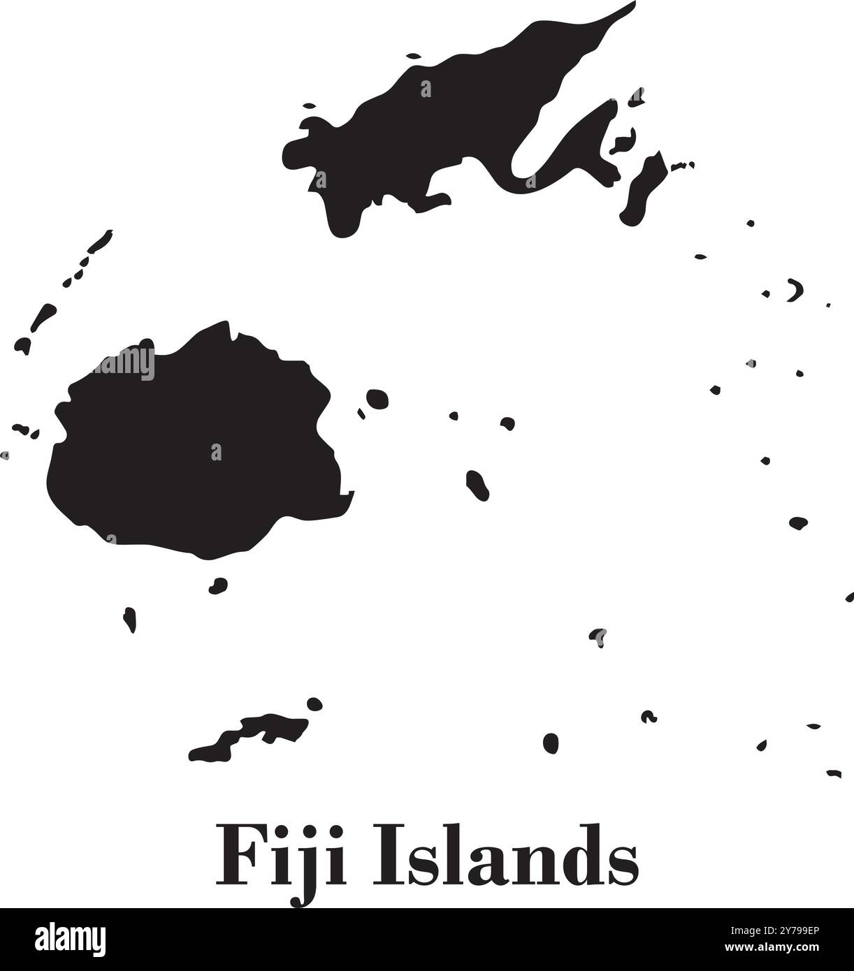 map of fiji island vector illustration design Stock Vector Image & Art ...