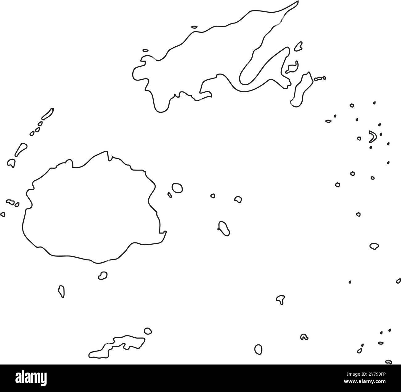 map of fiji island vector illustration design Stock Vector Image & Art ...