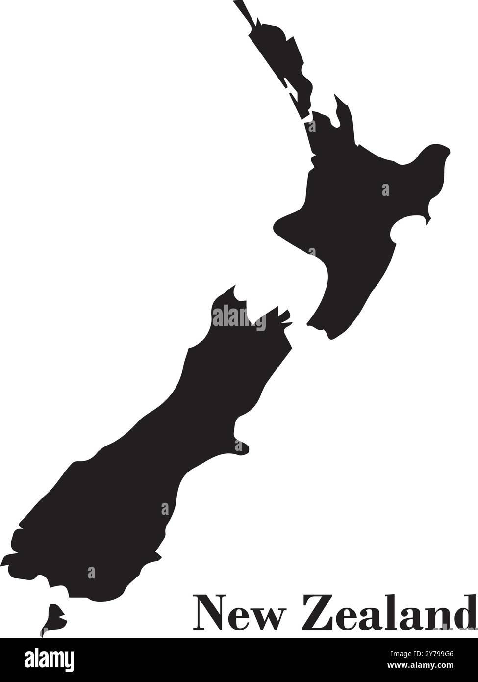 new zealand map icon vector illustration symbol design Stock Vector ...