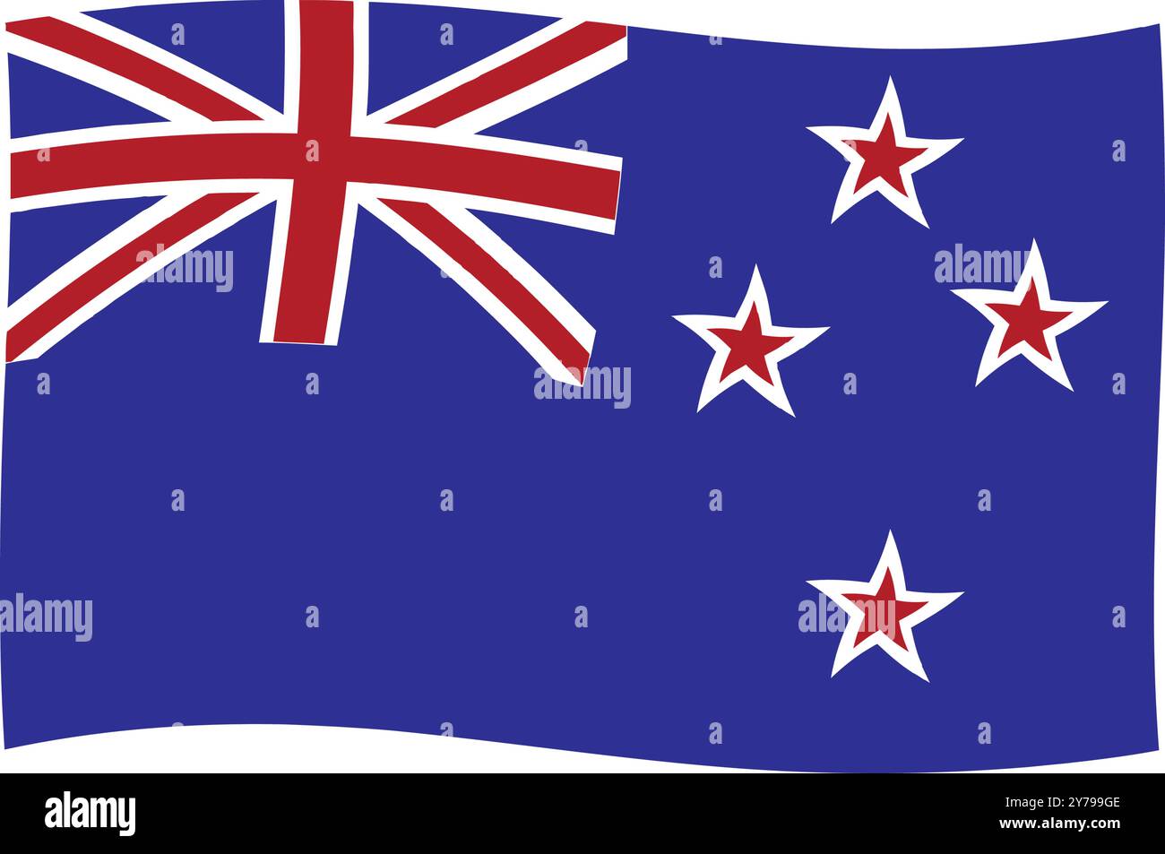 New Zealand country flag vector illustration design Stock Vector Image ...