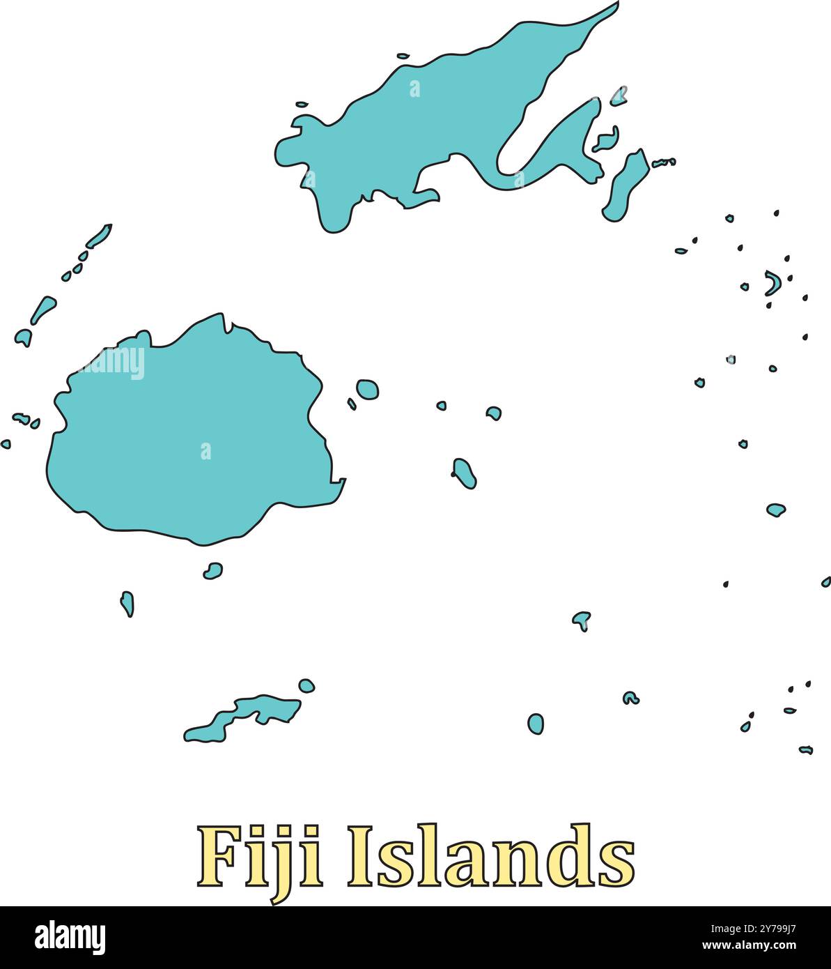map of fiji island vector illustration design Stock Vector Image & Art ...