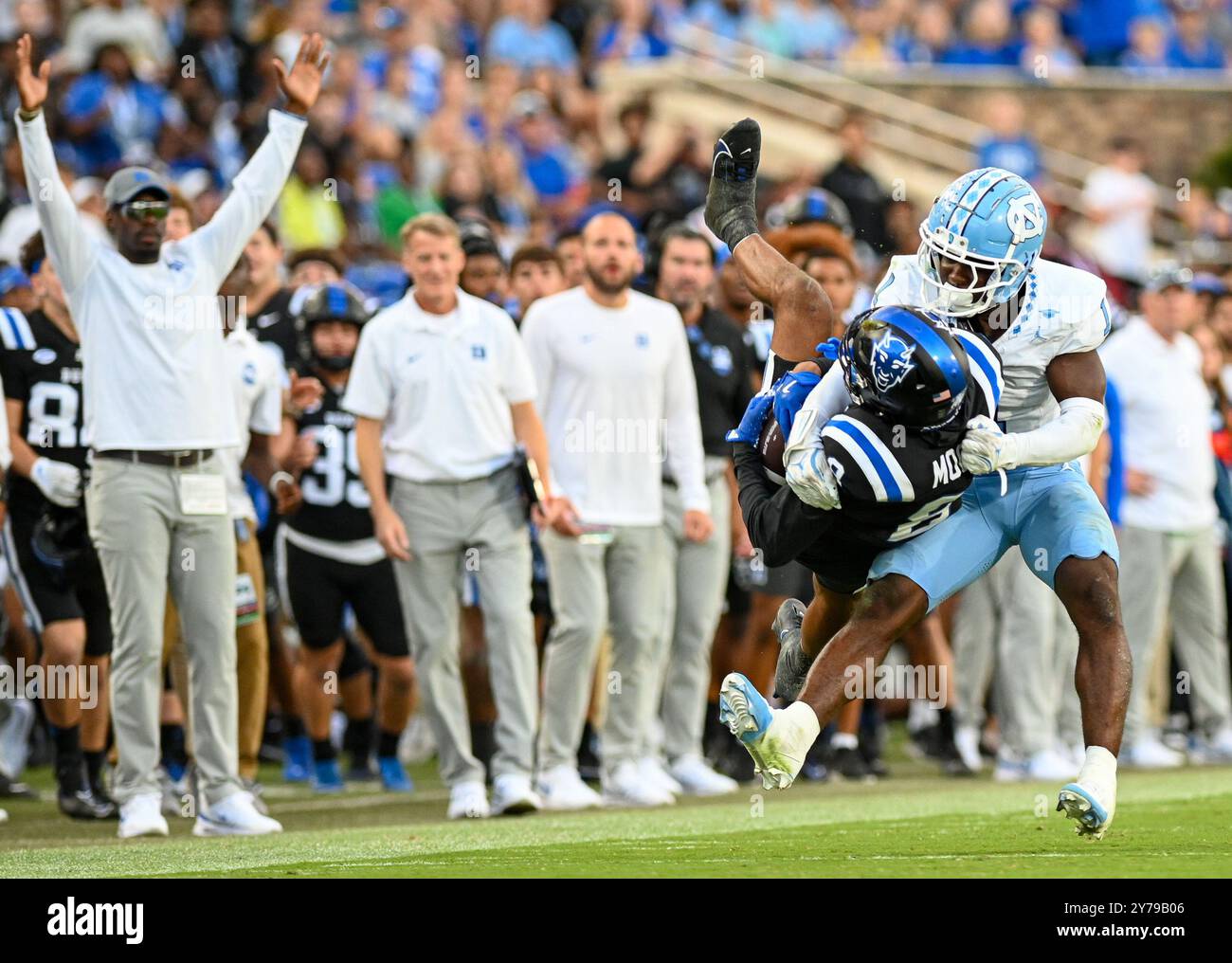 Durham, North Carolina, USA. 28th Sep, 2024. Duke wide receiver JORDAN ...